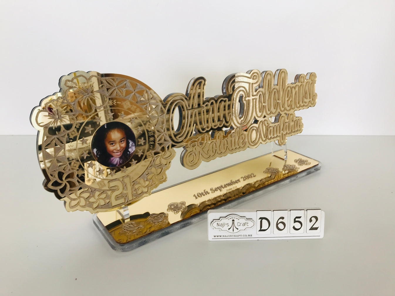 D652 Tongan Golden Acrylic 21st Key – Naji's Craft